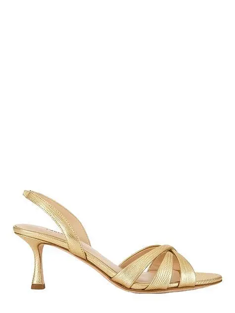 L'Agence Colwill Ii Slingback Heel - Gold Lizard