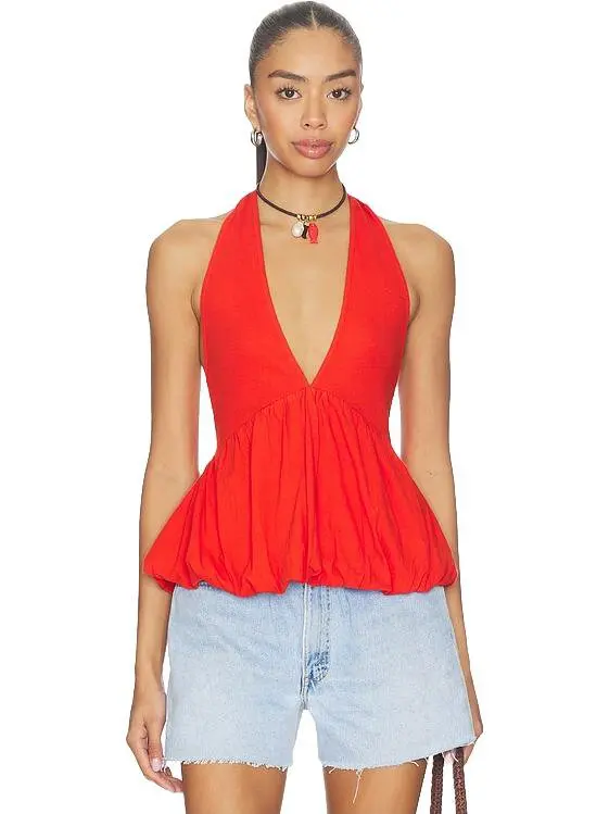 Free People X Paige Top - Tangerine Tango