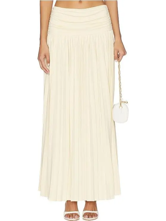 MORE TO COME Remi Maxi Skirt - Butter Yellow
