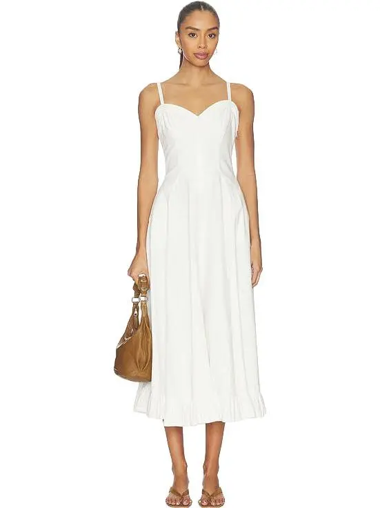 Free People Another Season Midi Dress - Coconut Milk