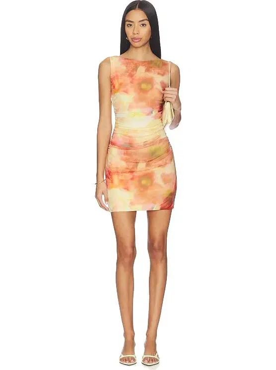 Minkpink Aria Mesh Mini Dress - Watercolour Floral