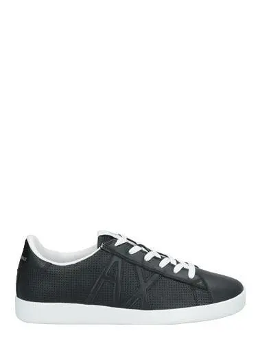 Armani Exchange Low-top Leather Sneakers - Black