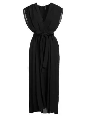 Fabiana Filippi Pleated Crepe Midi Dress - Black