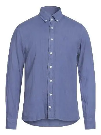 HACKETT Shirt Slate Size Linen - Blue