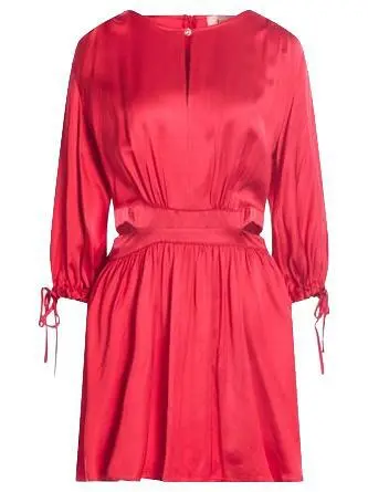 VICOLO Mini Flared Dress - Tomato Red