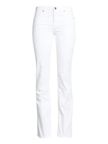 Armani Exchange Flared Stretch Cotton-blend Trousers - White