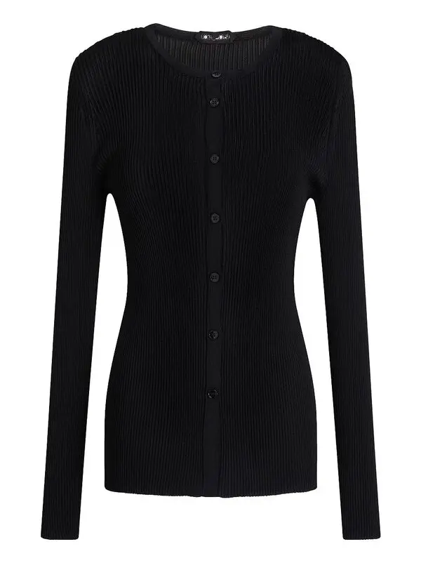 TOM FORD Ribbed Knit Cardigan - Black