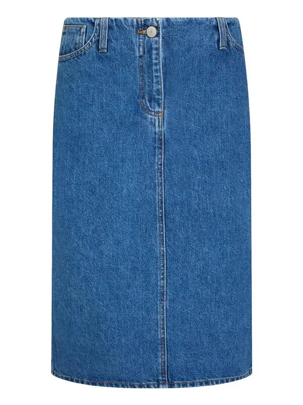 Magda Butrym Denim Skirt - Mid Denim