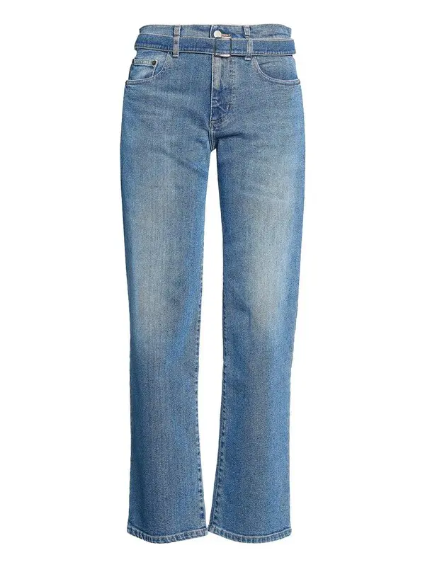 Proenza Schouler Ellsworth High-rise Straight-leg Jeans - Mid Denim