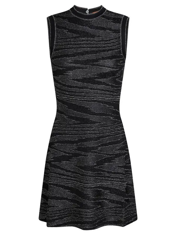 Missoni Metallic Jacquard-knit Mini Dress - Black