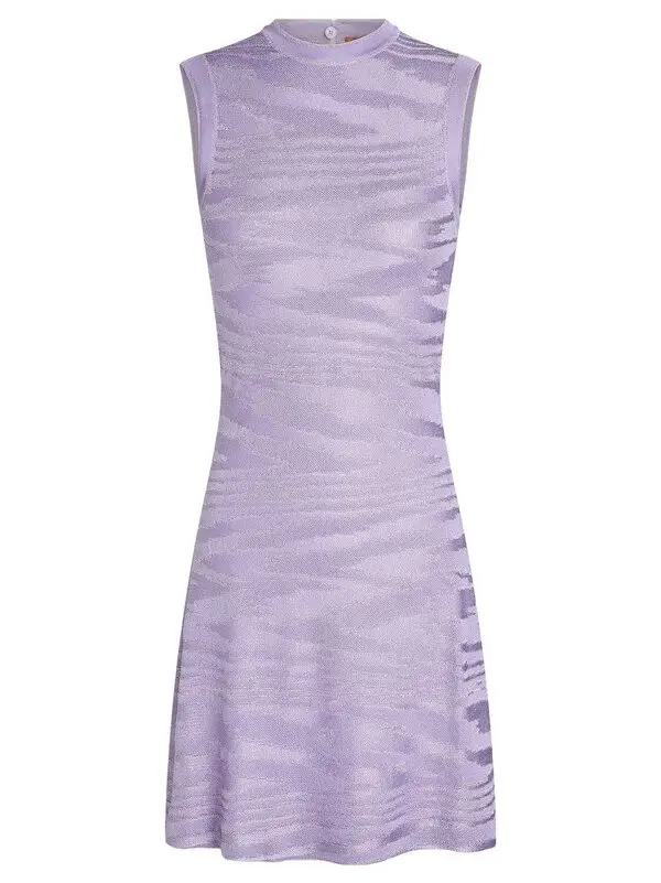 Missoni Metallic Jacquard-knit Mini Dress - Lavender