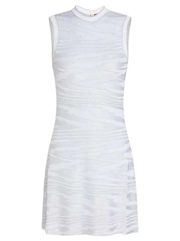 Missoni Metallic Jacquard-knit Mini Dress - White