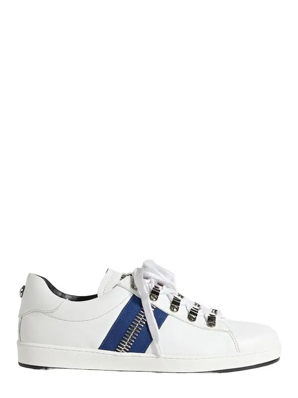 Balmain Eric Zip-embellished Sneakers - Royal Blue