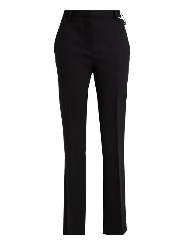 Versace Embellished Straight-leg Wool-blend Pants - Black