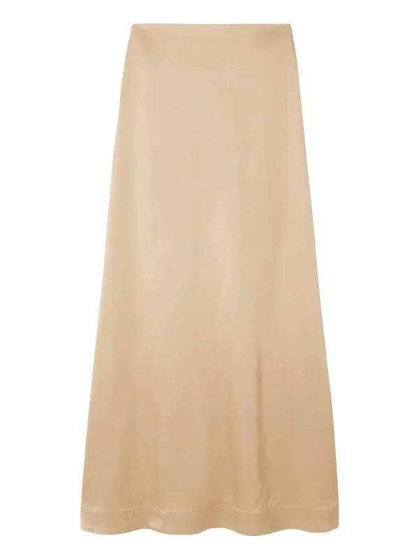 ESSE STUDIOS Gilded Satin Maxi Skirt - Sand