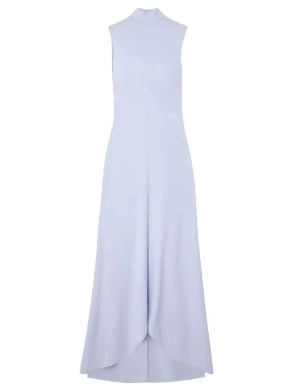 COURREGES Asymmetric Jersey Maxi Dress - Light Blue