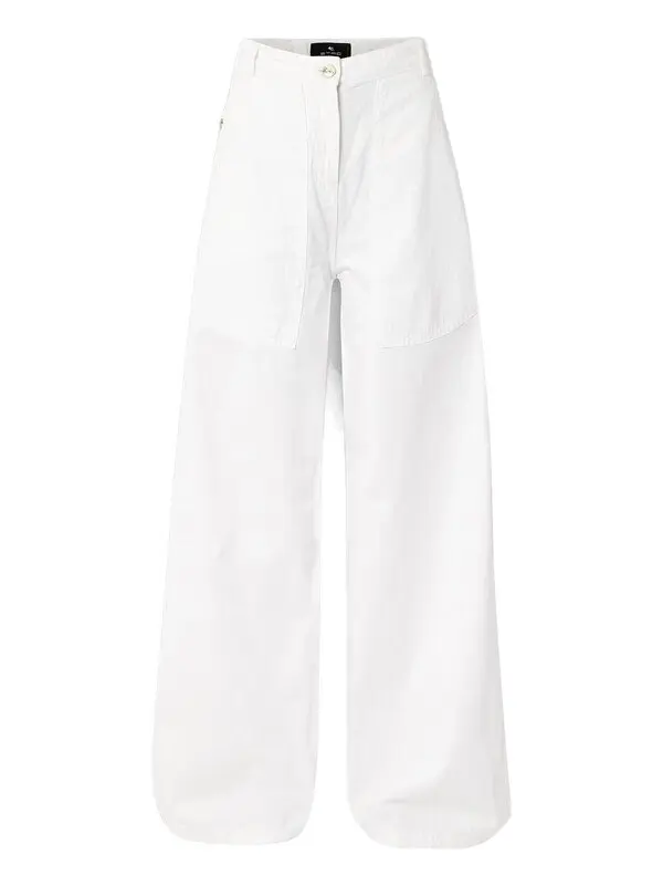 Etro High-rise Cargo Jeans - White