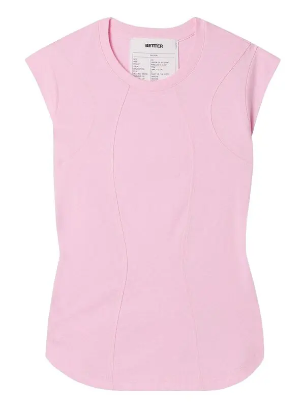 BETTTER Cotton-jersey Top - Baby Pink