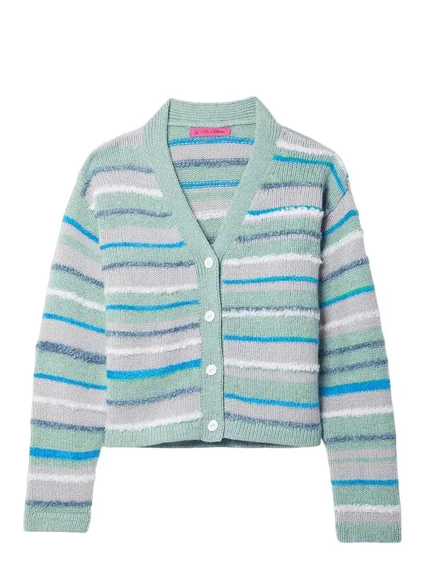 THE ELDER STATESMAN Striped Cashmere-blend Cardigan - Multicolor