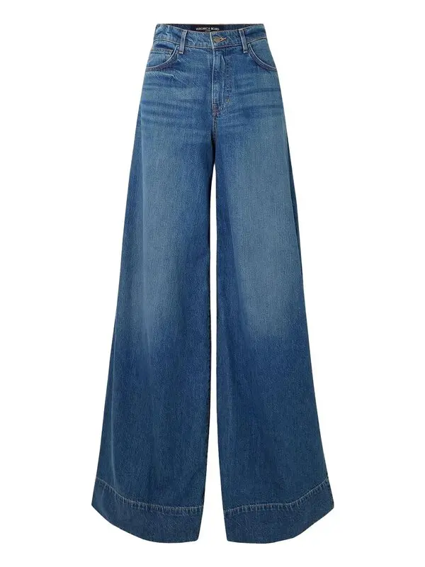 Veronica Beard Haizley Wide-leg Jeans - Mid Denim