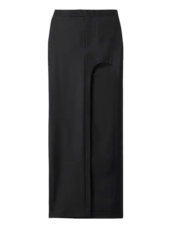 BETTTER Copeland Asymmetric Wool-twill Skirt - Black