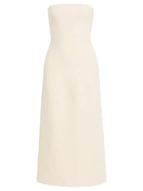 Gabriela Hearst Immanuel Strapless Wool Maxi Dress - Ivory