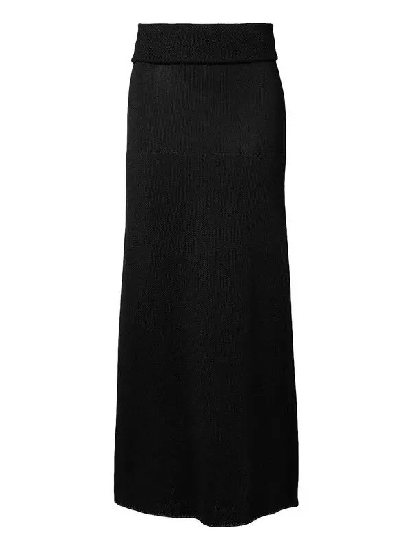 Proenza Schouler Avalon Micro Knitted Maxi Skirt - Black