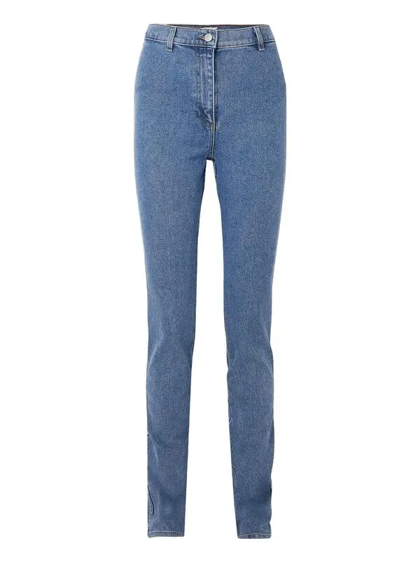 Magda Butrym High-rise Straight-leg Jeans - Mid Denim