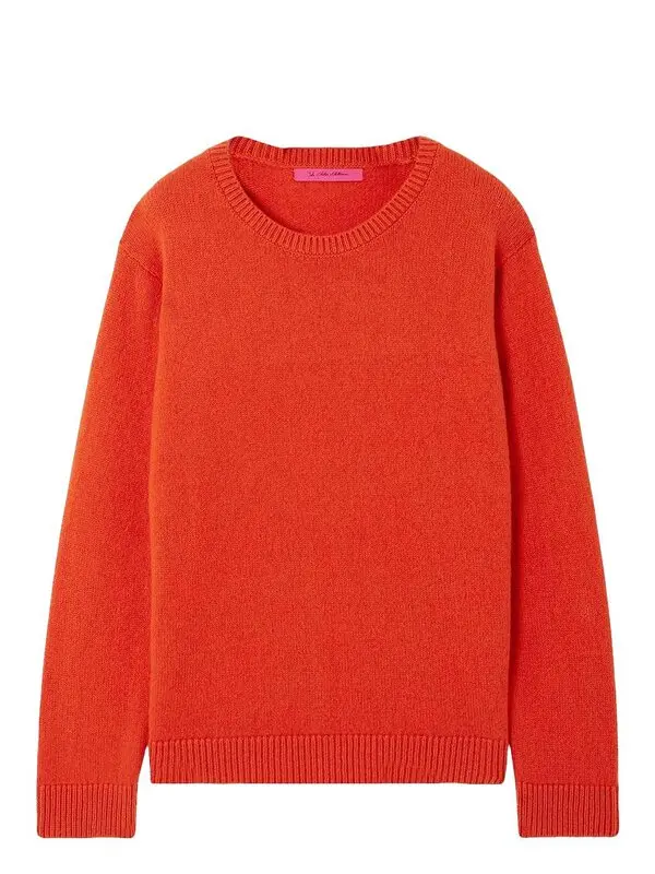 THE ELDER STATESMAN Malibu Cashmere Sweater - Orange