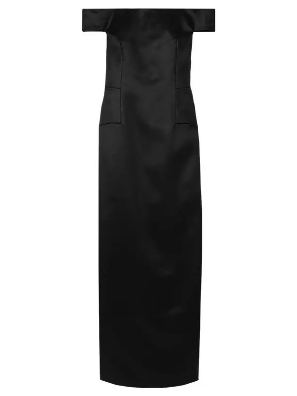 Gabriela Hearst Sloane Off-the-shoulder Maxi Dress - Black