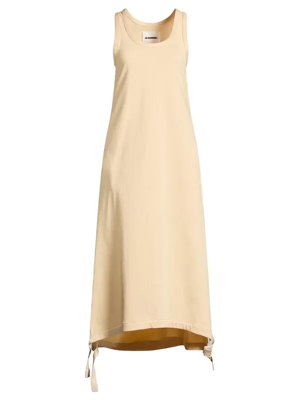 JIL SANDER Cotton-jersey Midi Dress - Cream