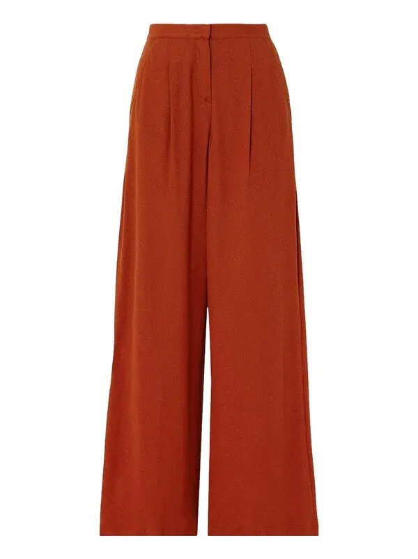 Max Mara Leisure Brina Linen-blend Gauze Wide-leg Pants - Tan