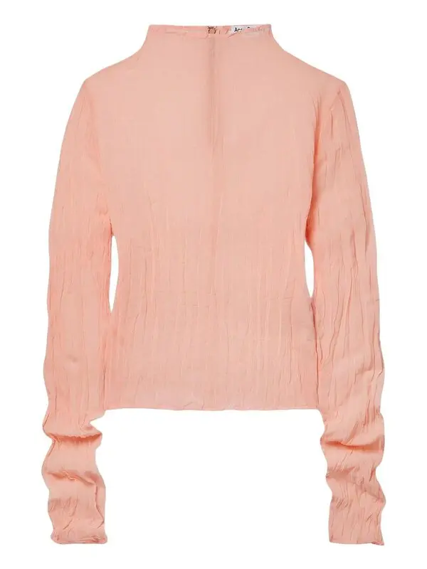 Acne Studios Crinkled Georgette Top - Peach