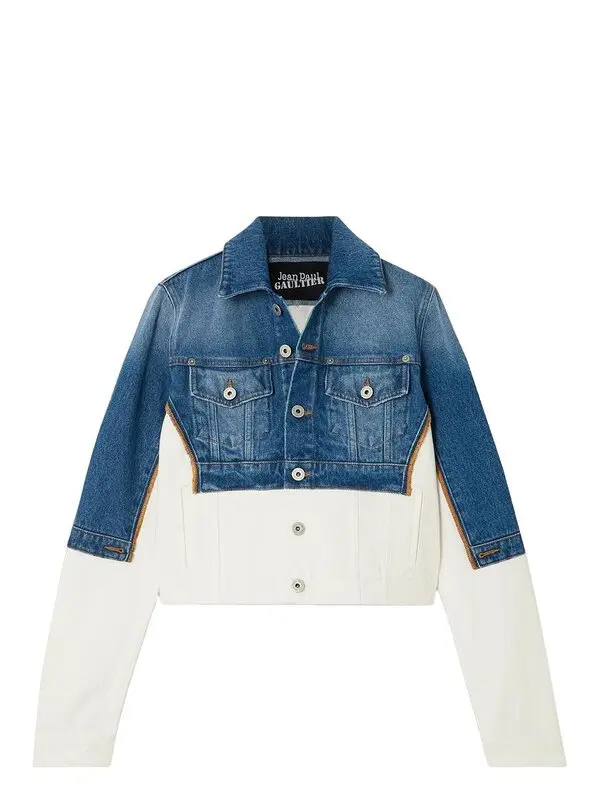 JEAN PAUL GAULTIER Two-tone Denim Jacket - Mid Denim