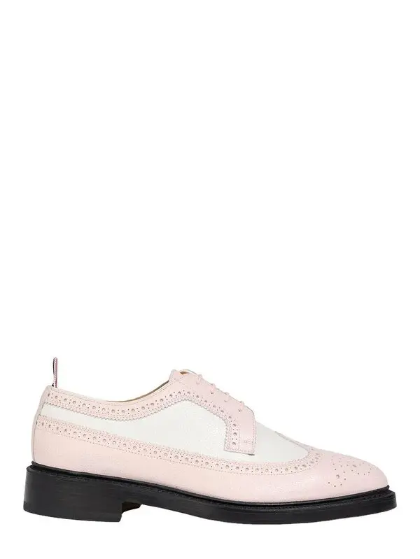 Thom Browne Two-tone Pebbled-leather Brogues - Pastel Pink