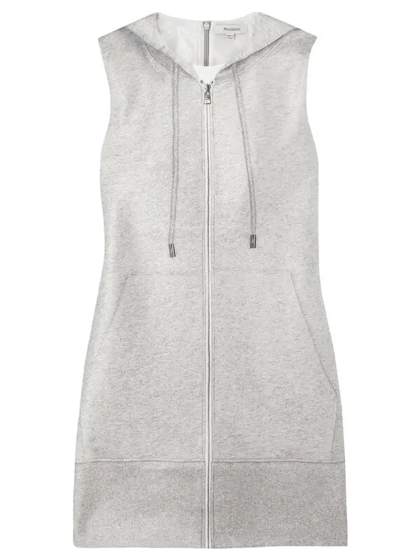 JW Anderson Printed Satin Mini Dress - Light Gray