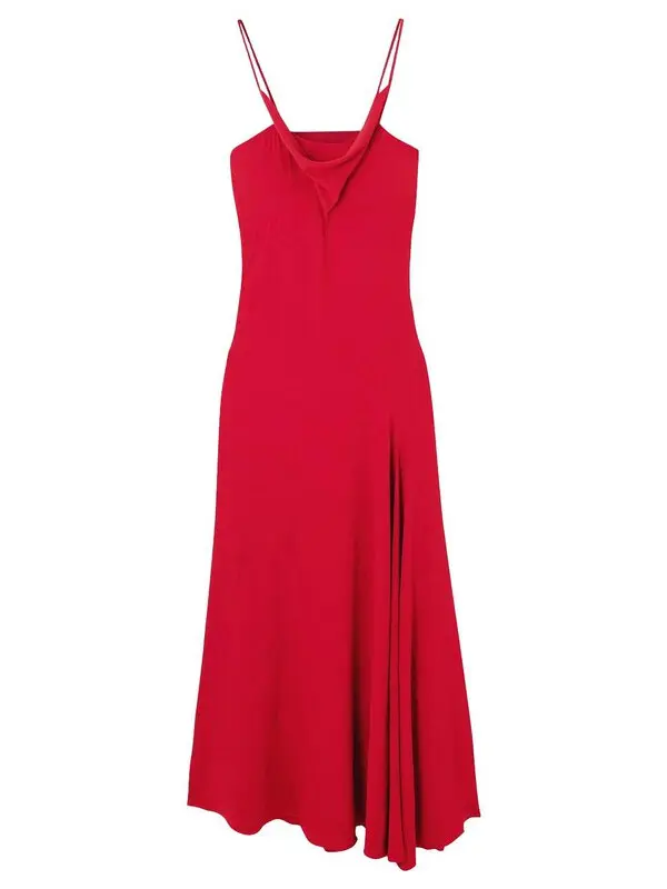 Isabel Marant Kapri Draped Open-back Crepe Maxi Dress - Red