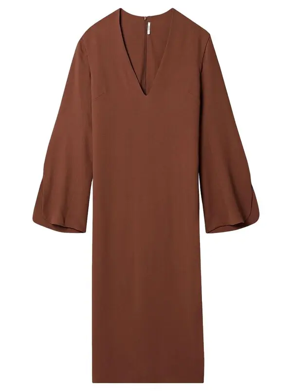 FFORME Crepe Midi Dress - Brown