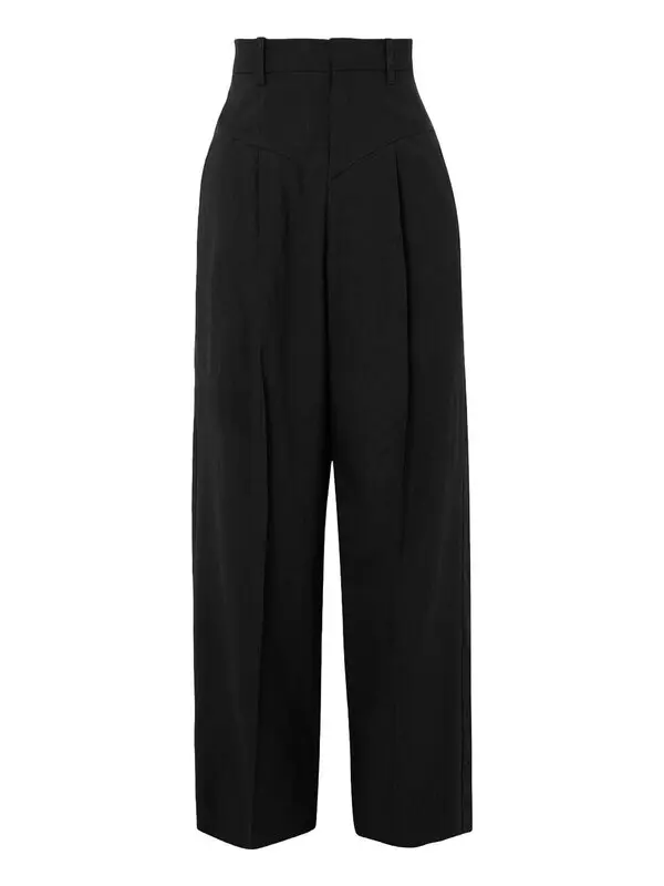 Isabel Marant Staya Paneled Wide-leg Pants - Black