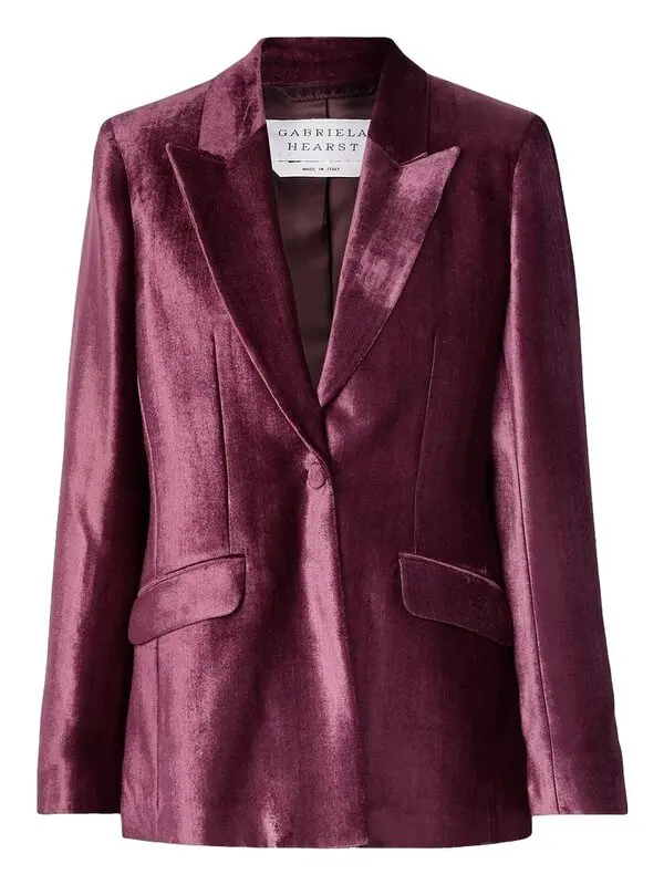 Gabriela Hearst Leary Silk-velvet Blazer - Merlot