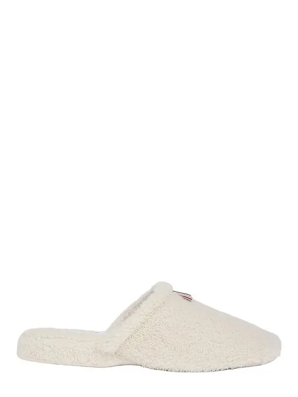 Thom Browne Shearling Slippers - Off-white