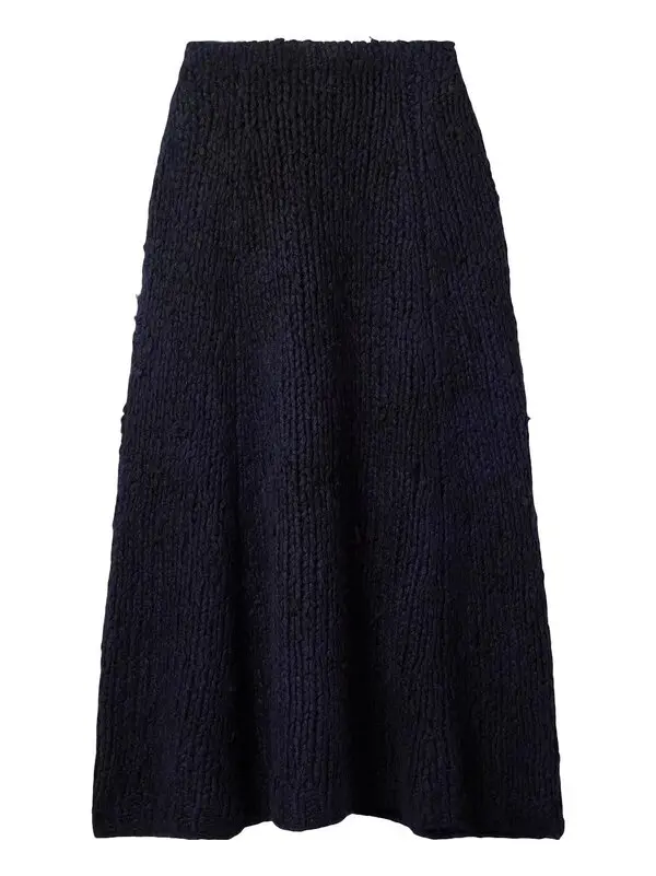 Gabriela Hearst Perses Cashmere Midi Skirt - Black