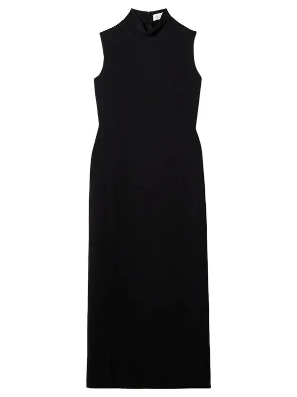Veronica De Piante Leah Crepe Midi Dress - Black