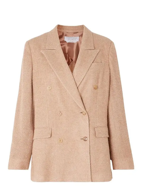 Gabriela Hearst Amergin Silk-blend Bouclé-gauze Blazer - Sand
