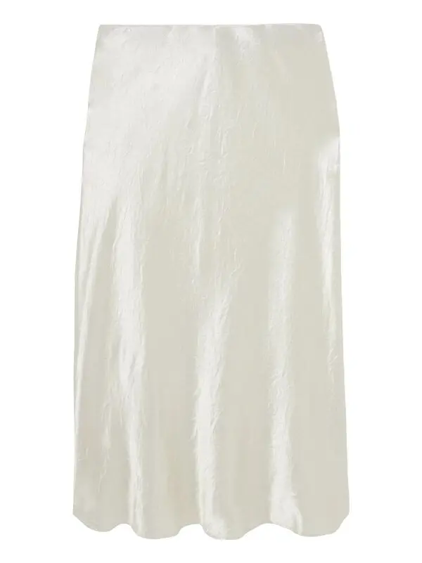 Max Mara Satin Midi Skirt - Off-white
