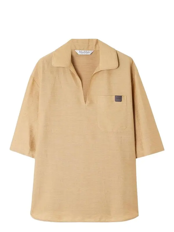 Max Mara Osiride Oversized Woven Shirt - Sand