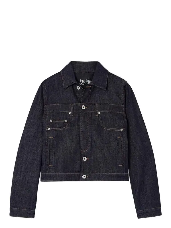 JEAN PAUL GAULTIER Topstitched Denim Jacket - Dark Denim