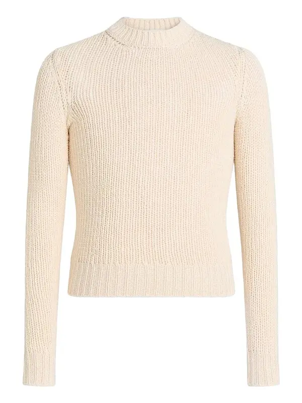 JIL SANDER Cotton-blend Sweater - Ecru