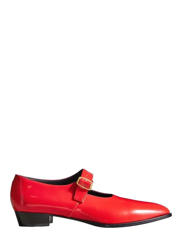 Bally Gerwin Glossed-leather Mary Jane Flats - Red