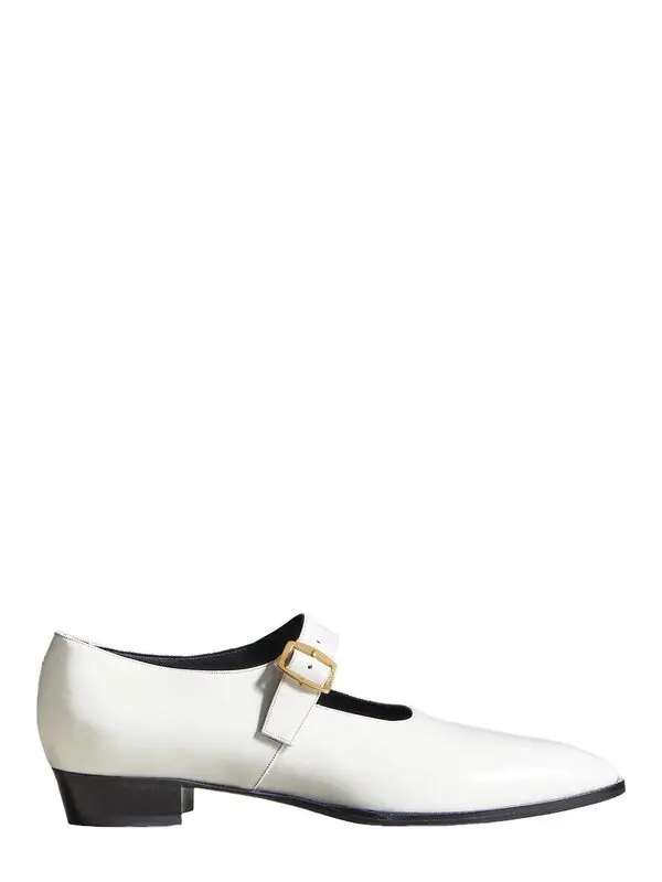 Bally Gerwin Glossed-leather Mary Jane Flats - White